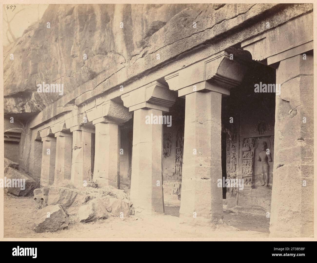 General view from the right of porch and entrance to Buddhist Vihara ...