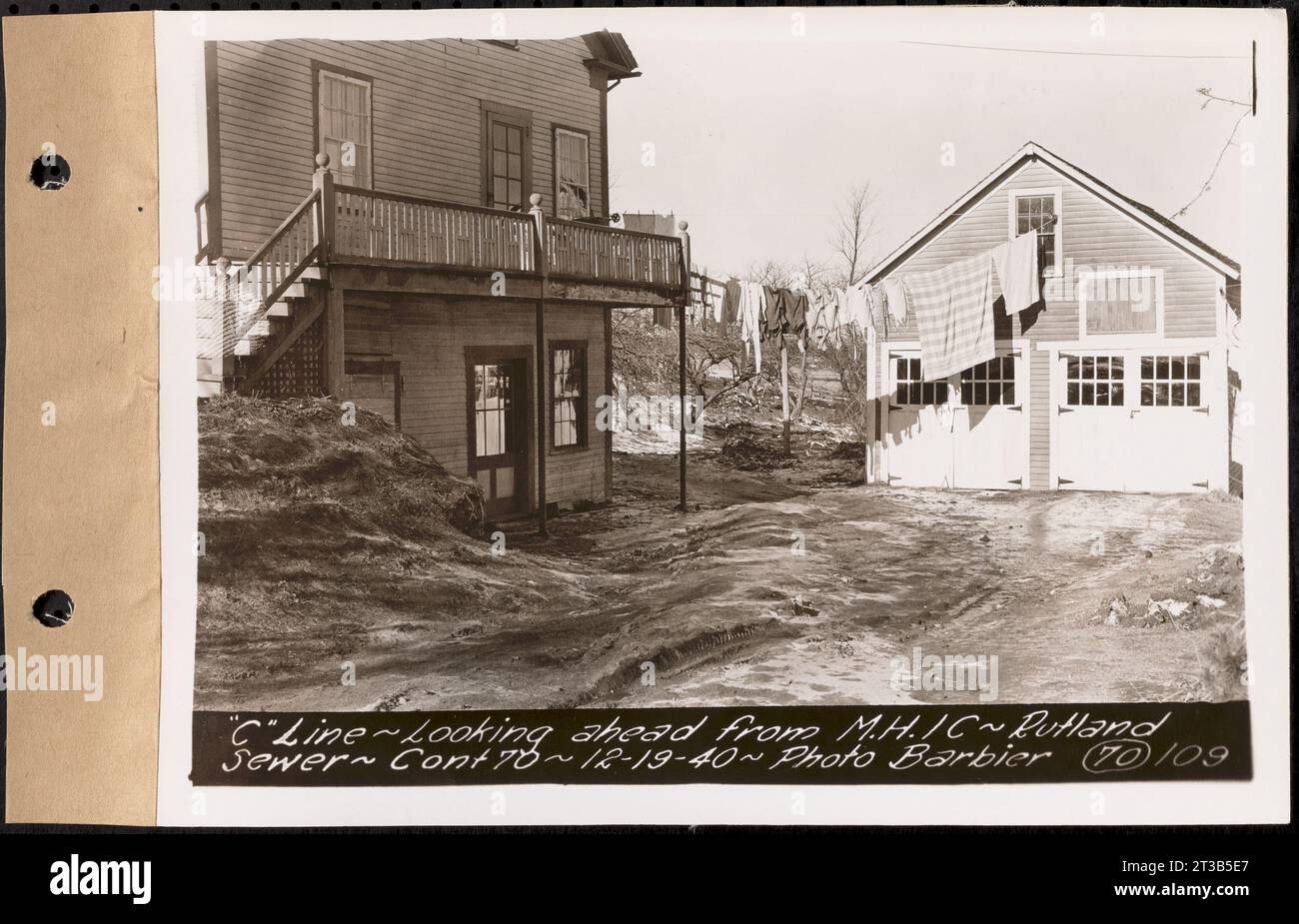 Contract No. 70, WPA Sewer Construction, Rutland, 'C' line, looking ...