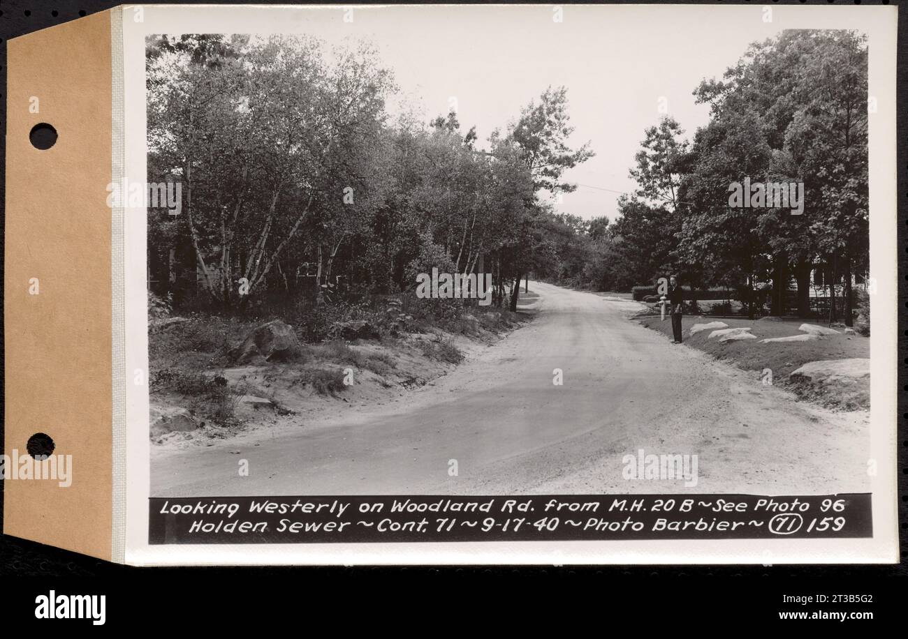 Contract No. 71, WPA Sewer Construction, Holden, looking westerly on ...