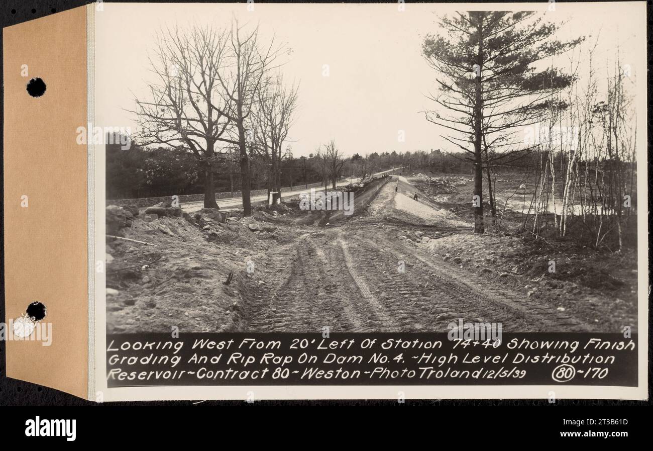 Contract No. 80, High Level Distribution Reservoir, Weston, looking ...