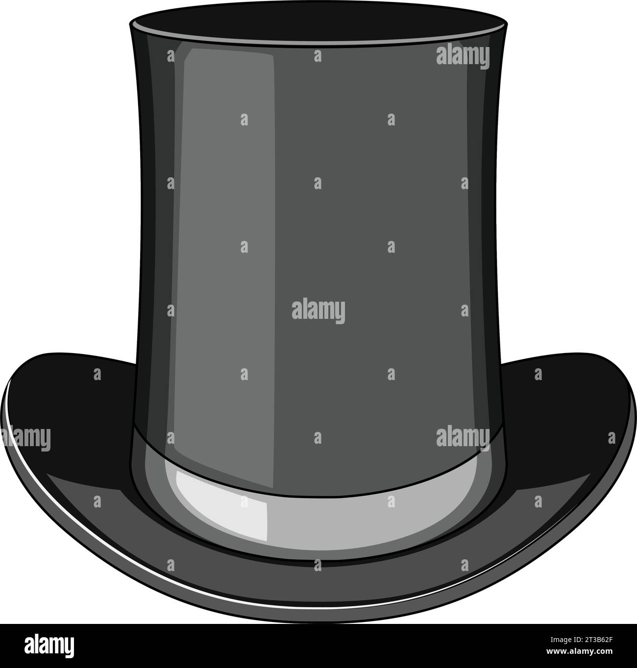 gentleman cylinder hat cartoon vector illustration Stock Vector Image ...