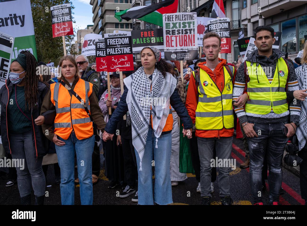 Thousands march through Central London in protest against Israel's ...