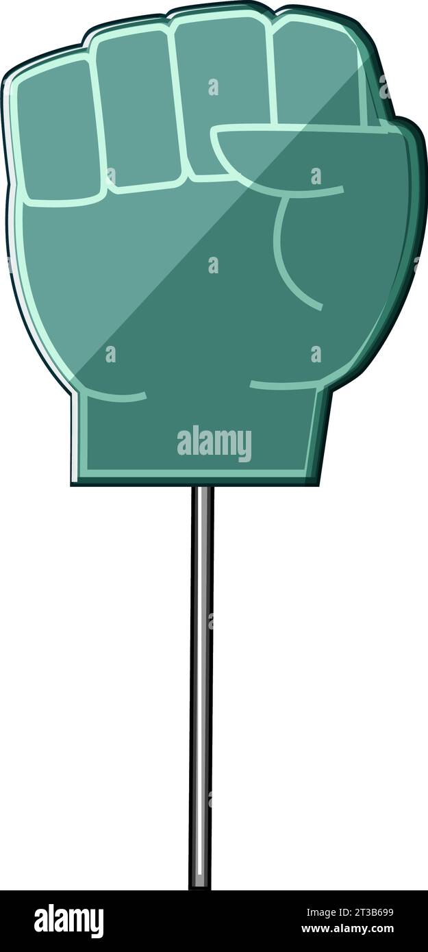 sport foam fan finger cartoon vector illustration Stock Vector Image ...