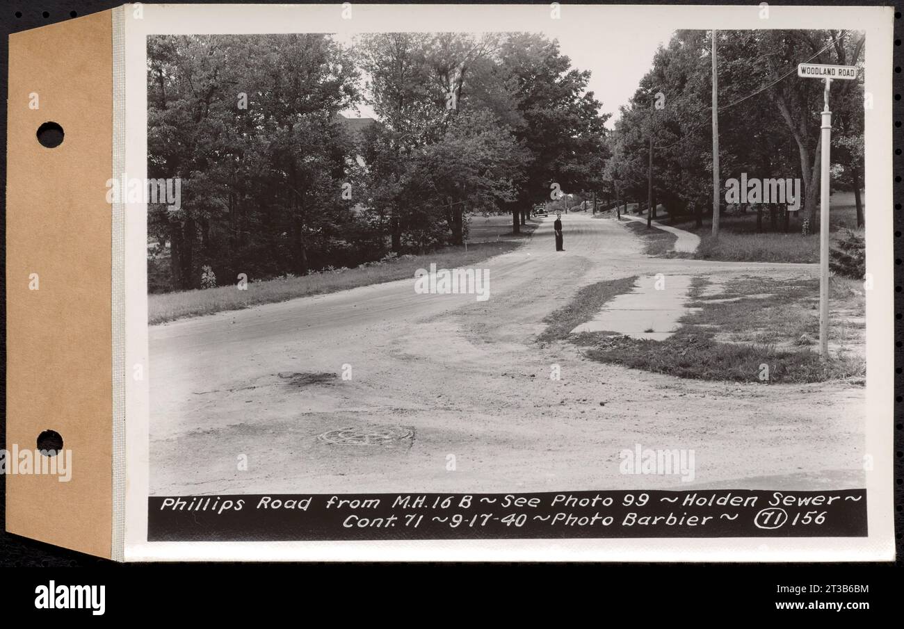 Contract No. 71, WPA Sewer Construction, Holden, Phillips Road from ...