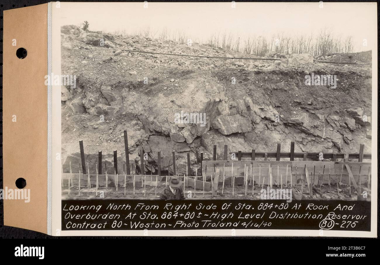 Contract No. 80, High Level Distribution Reservoir, Weston, looking ...