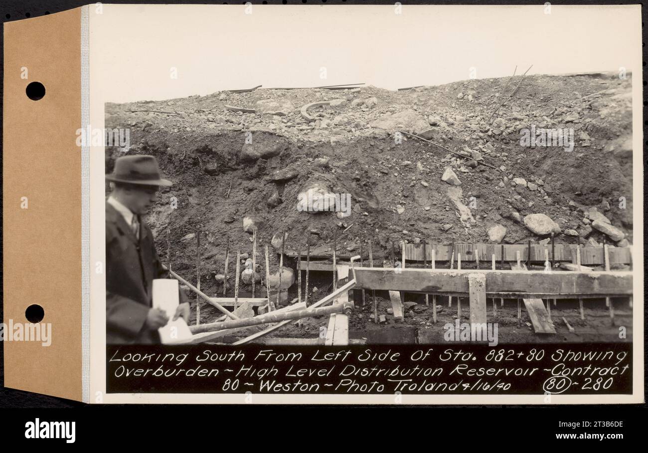 Contract No. 80, High Level Distribution Reservoir, Weston, looking ...