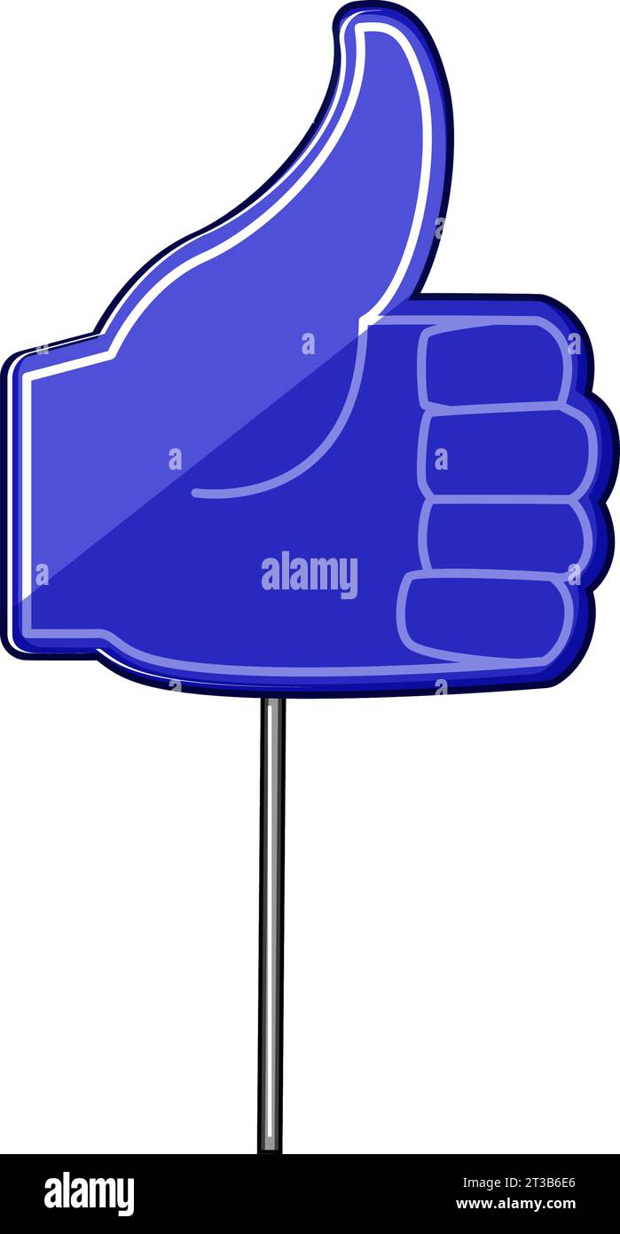 win foam fan finger cartoon vector illustration Stock Vector Image ...