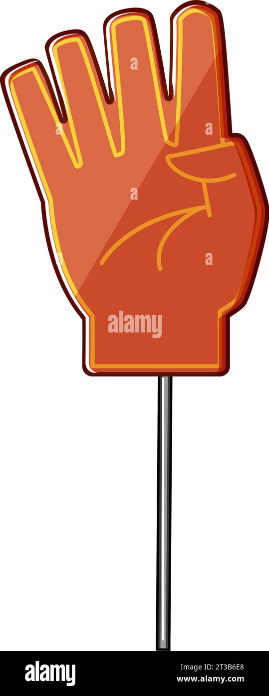 support foam fan finger cartoon vector illustration Stock Vector Image ...