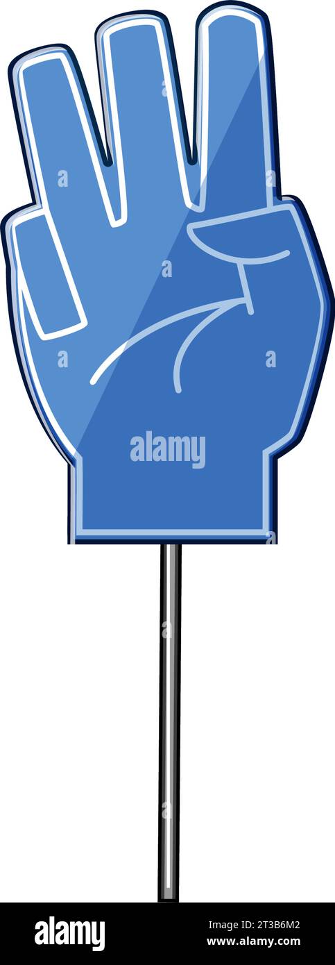 football foam fan finger cartoon vector illustration Stock Vector Image ...