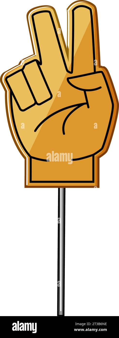 victory foam fan finger cartoon vector illustration Stock Vector Image ... victory foam fan finger cartoon vector illustration Stock Vector Image ...
