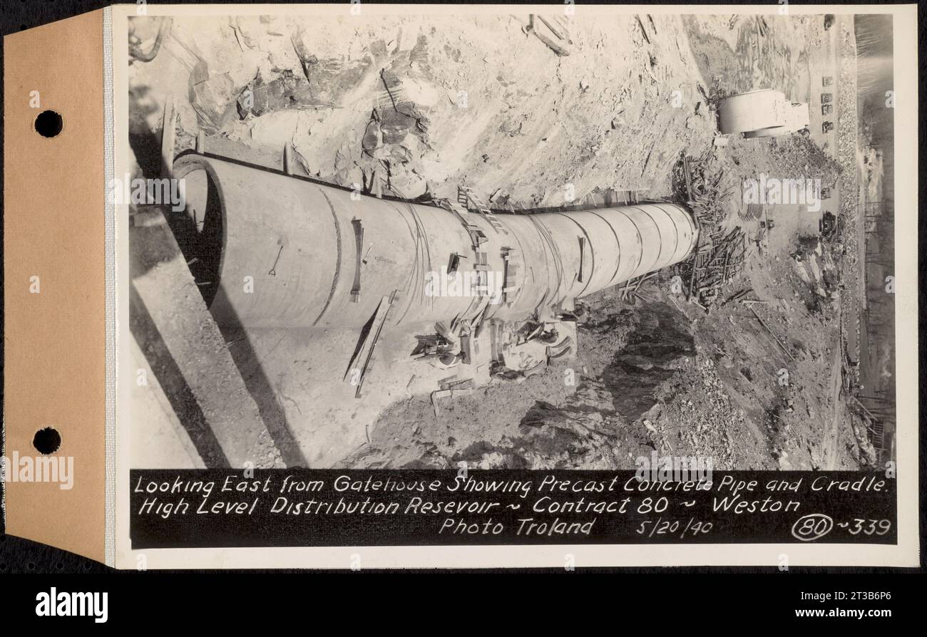 Contract No. 80, High Level Distribution Reservoir, Weston, looking ...