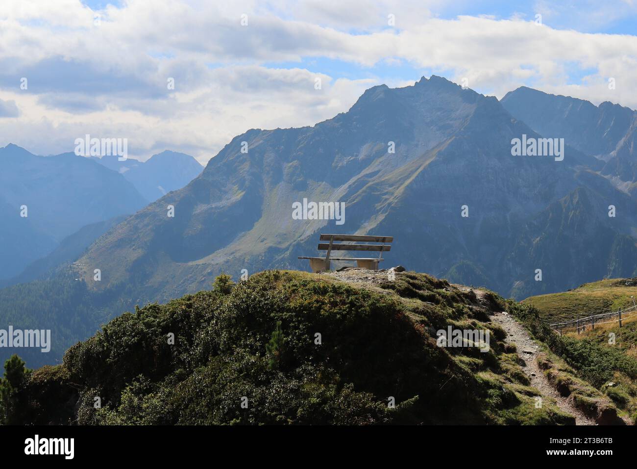 A beautiful resting place in the Zillertal mountains in front of an ...