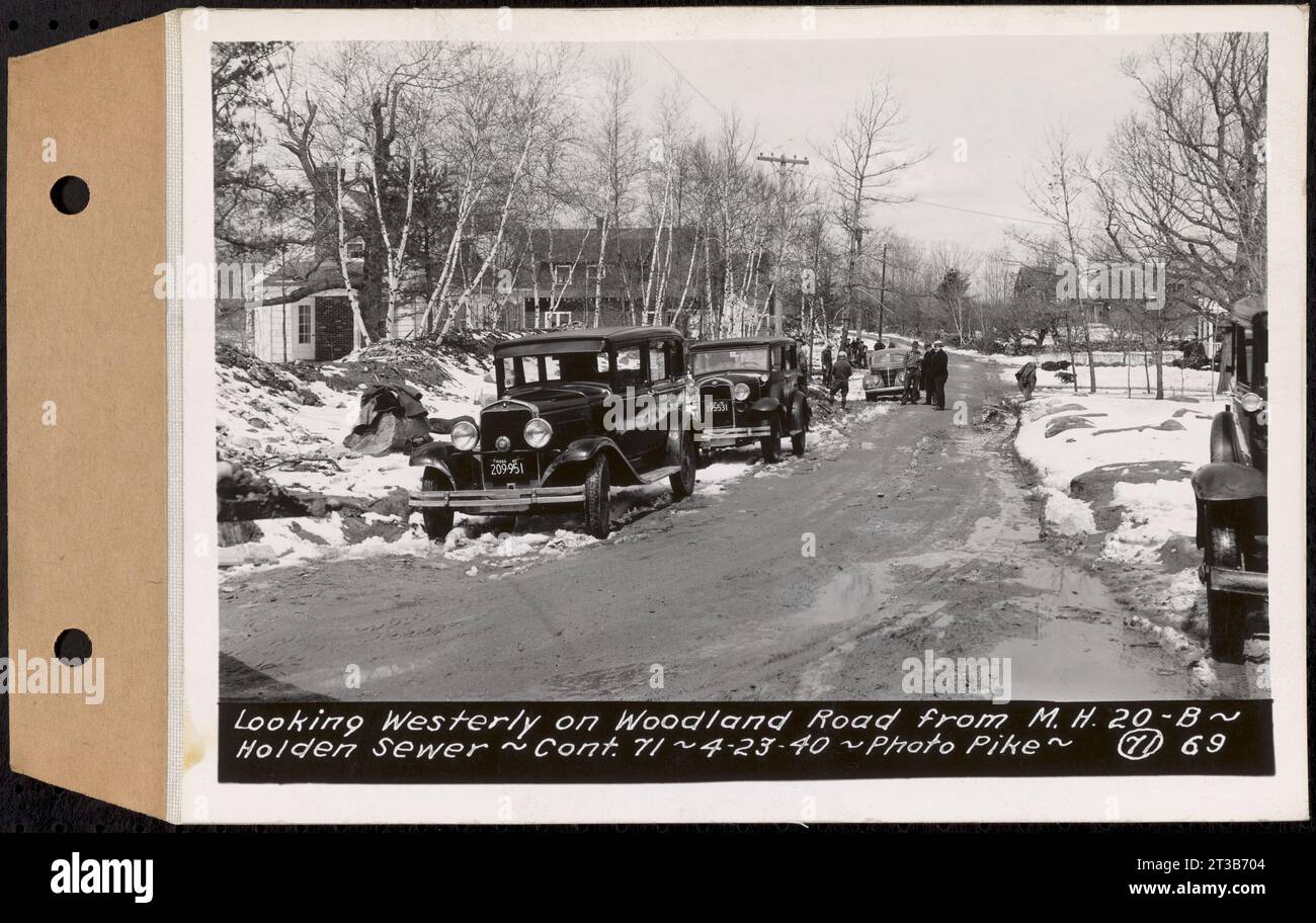 Contract No. 71, WPA Sewer Construction, Holden, looking westerly on ...