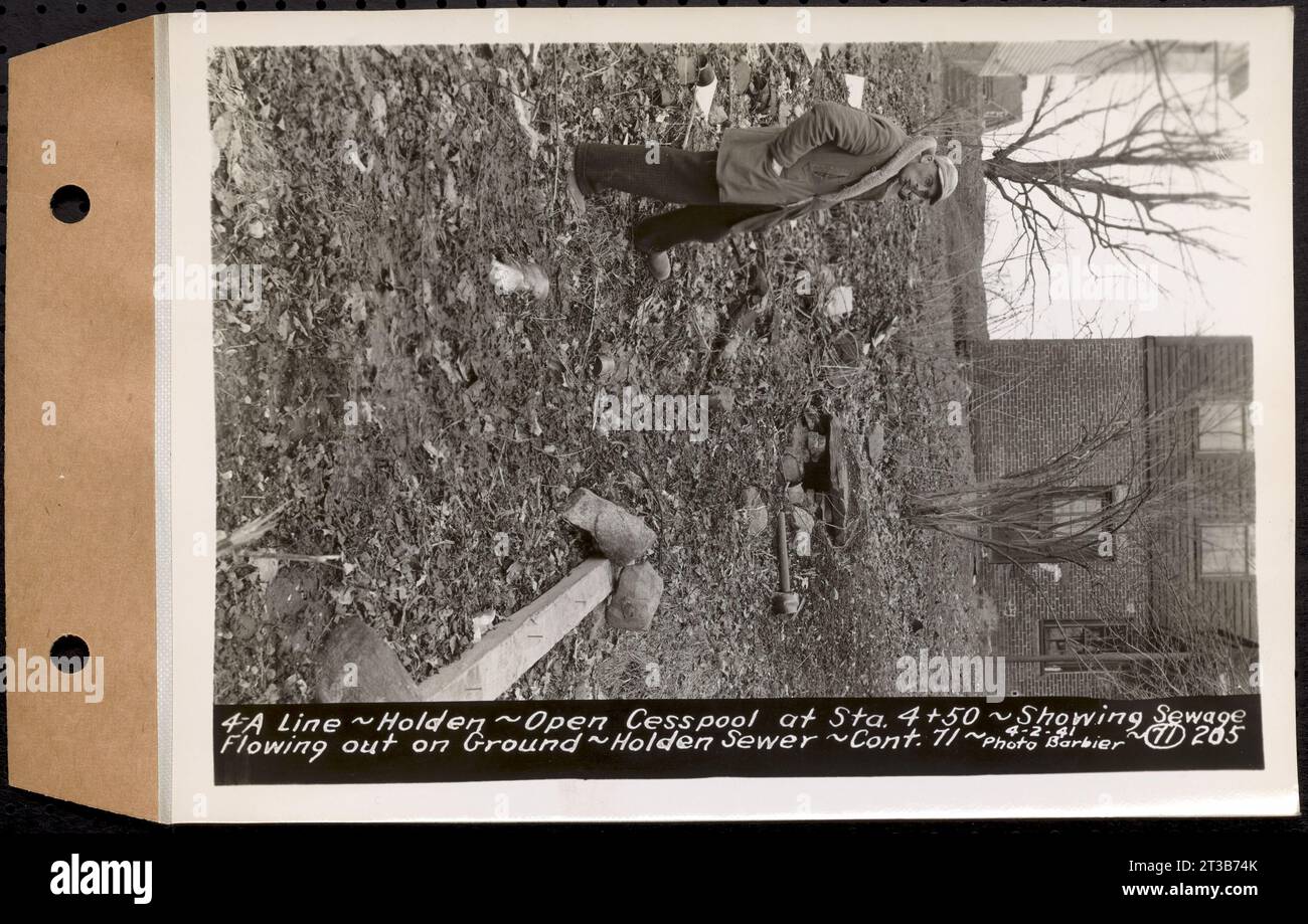 Contract No. 71, WPA Sewer Construction, Holden, 4-A line, Holden, open ...