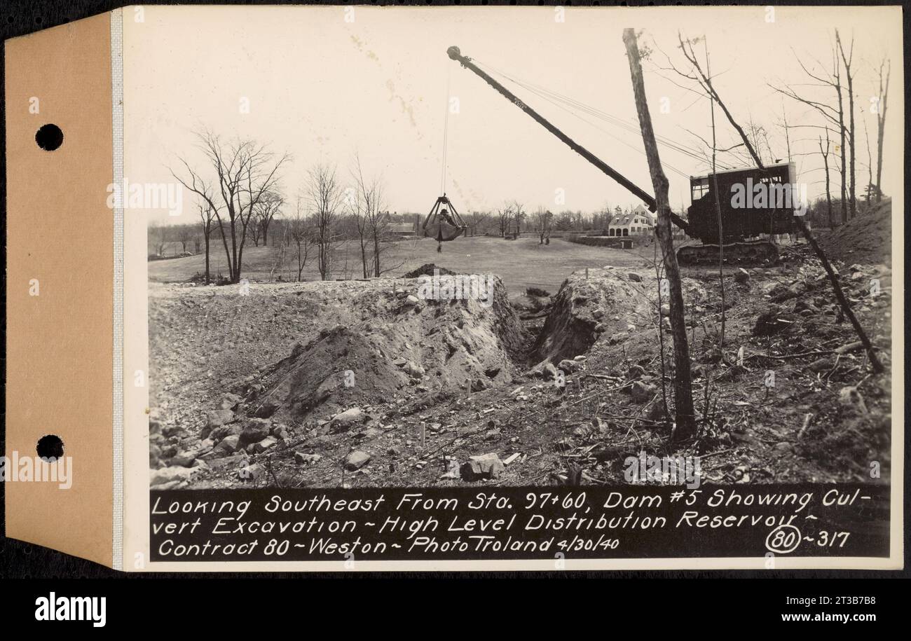 Contract No. 80, High Level Distribution Reservoir, Weston, looking ...