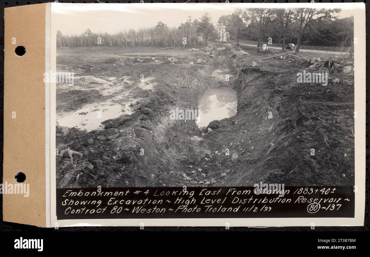 Contract No. 80, High Level Distribution Reservoir, Weston, embankment ...