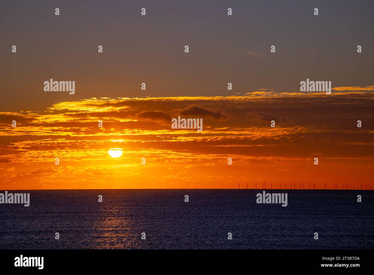 Wind turbines in english channel hi-res stock photography and images ...