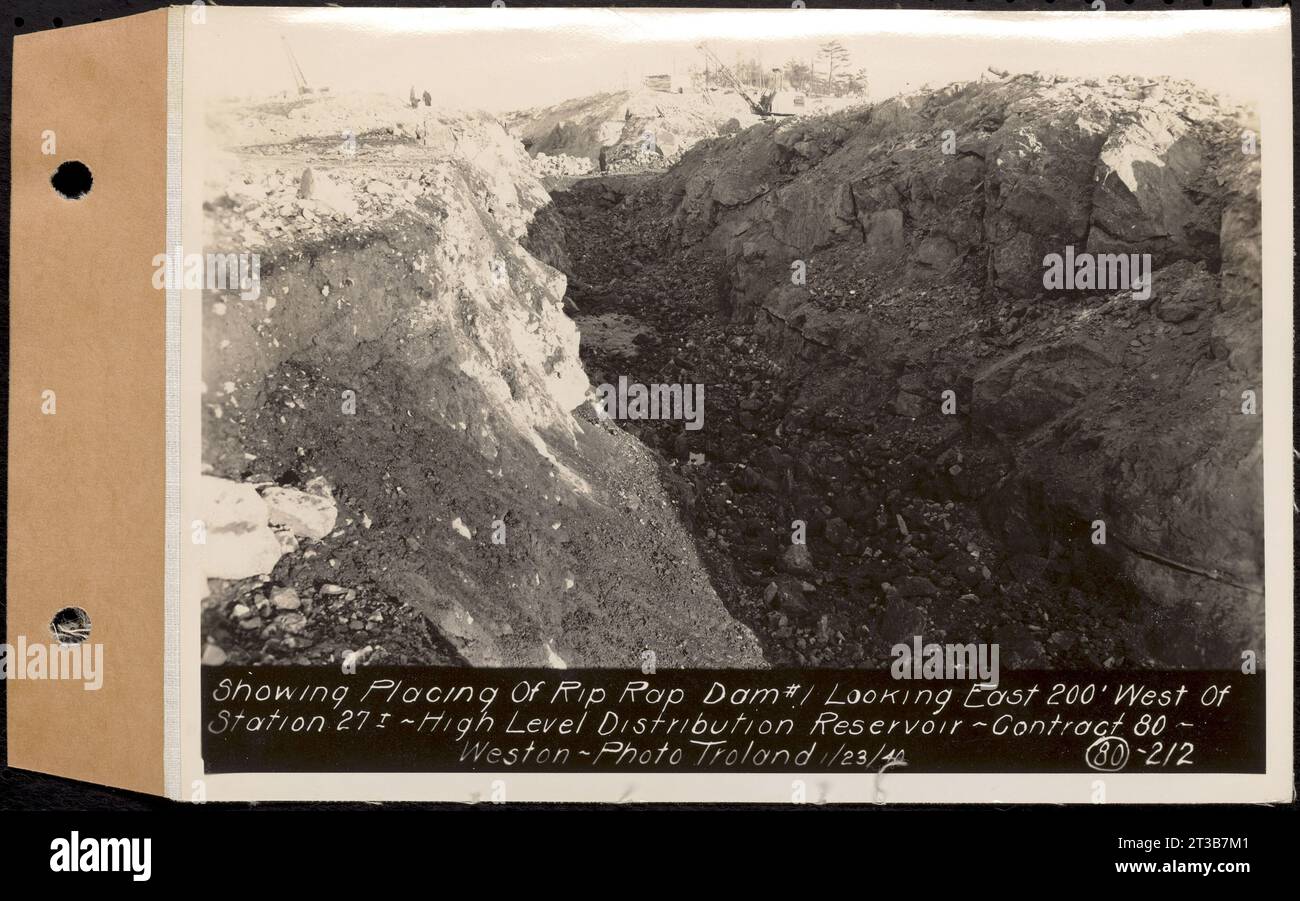 Contract No. 80, High Level Distribution Reservoir, Weston, showing ...