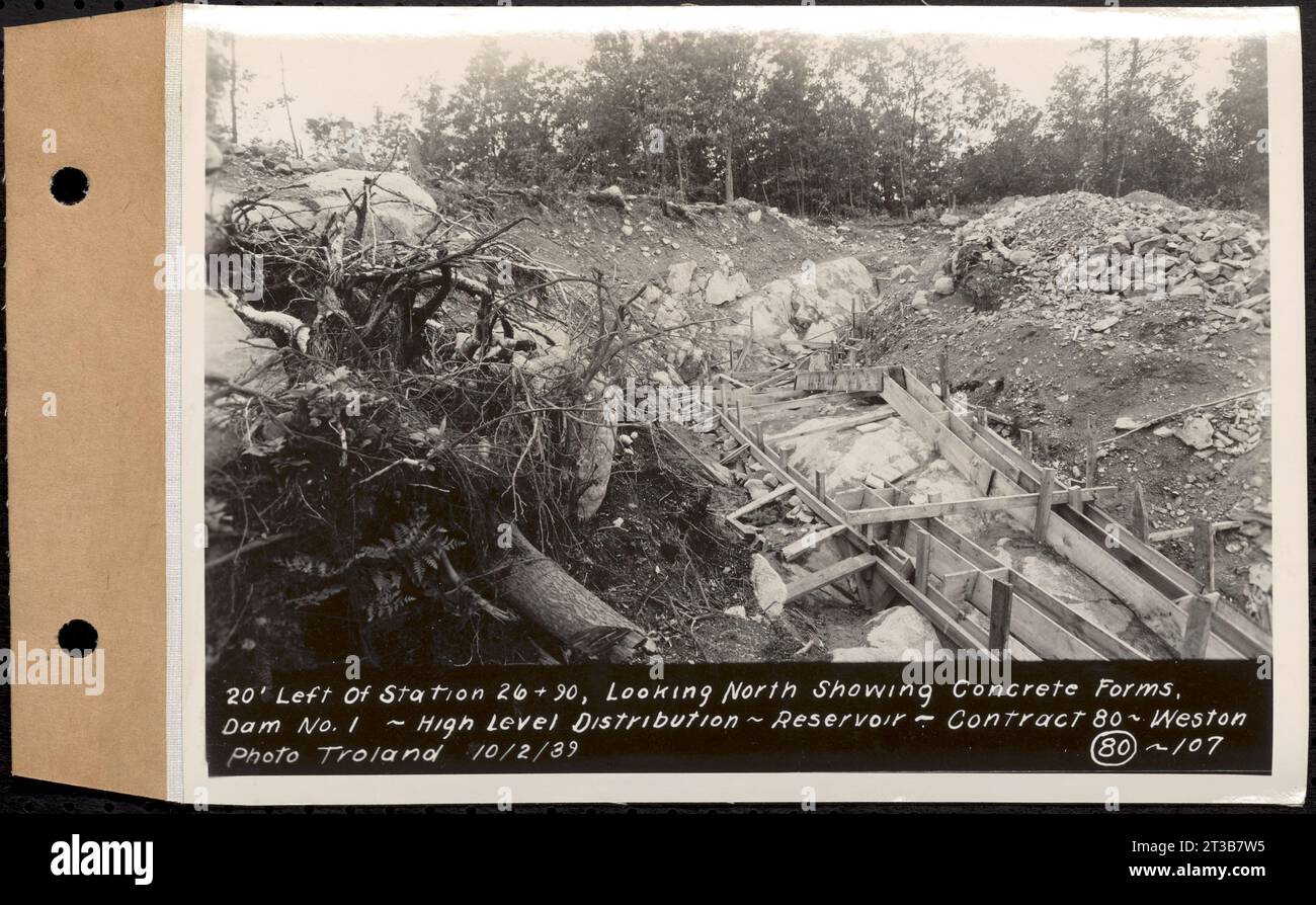 Contract No. 80, High Level Distribution Reservoir, Weston, 20 feet ...