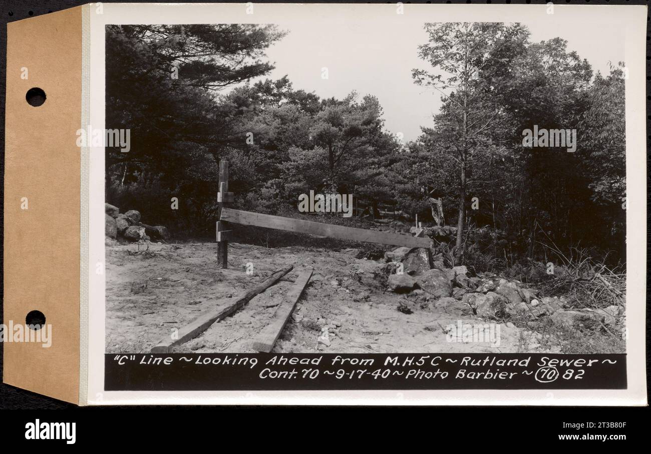Contract No. 70, WPA Sewer Construction, Rutland, 'C' line, looking ...