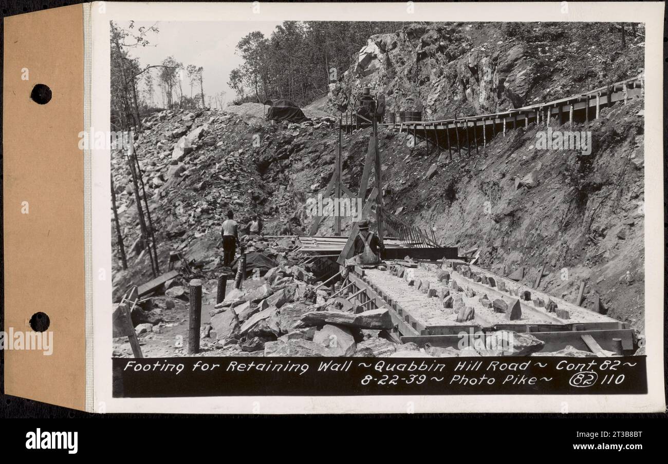 Contract No. 82, Constructing Quabbin Hill Road, Ware, footing for ...