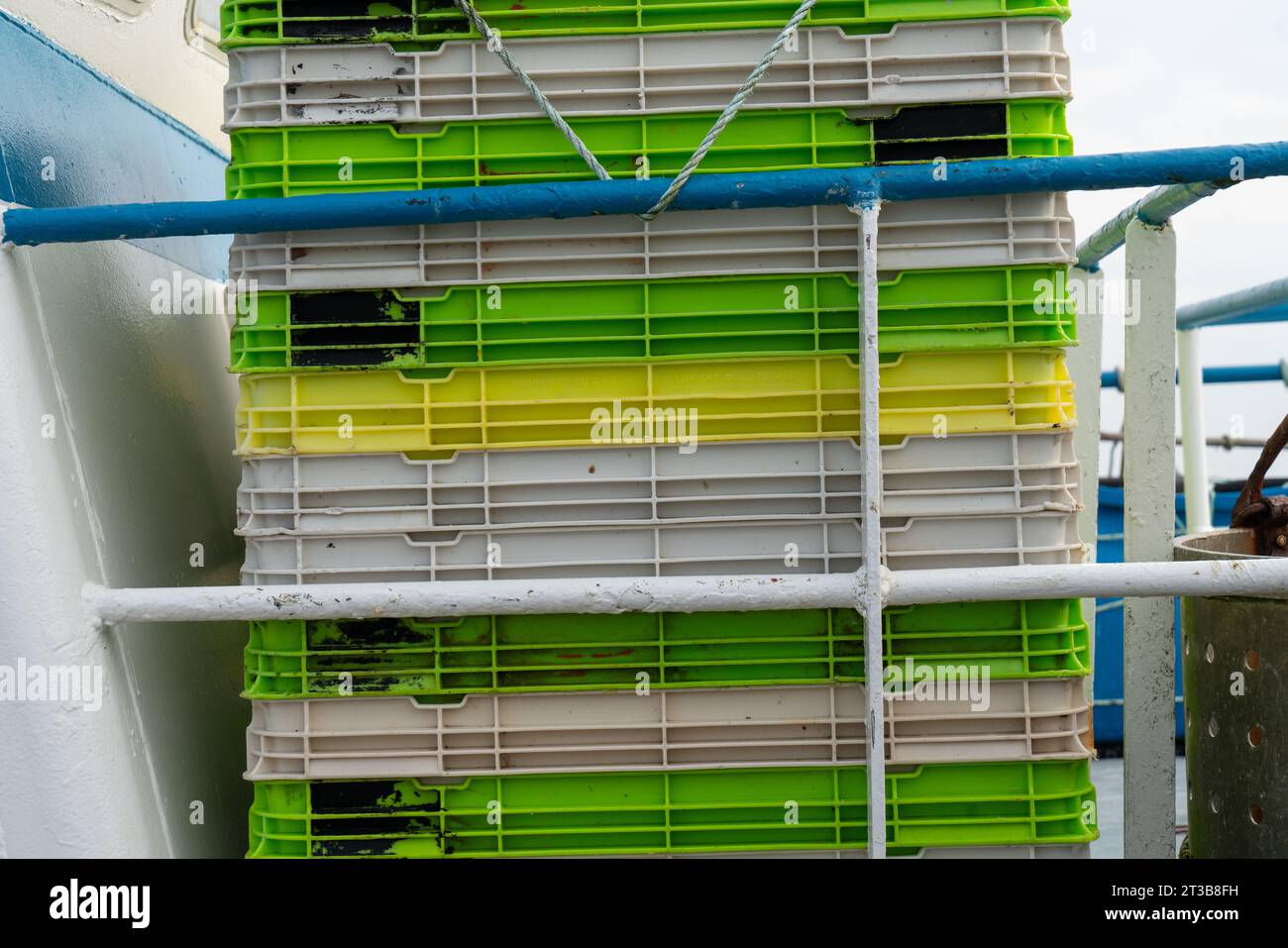 Lobster Boxes In Brittany Stock Photo - Alamy