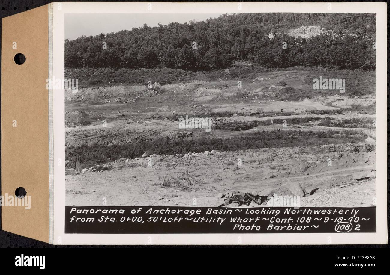 Contract No. 108, Utility Wharves, Quabbin Reservoir, Ware, panorama of ...