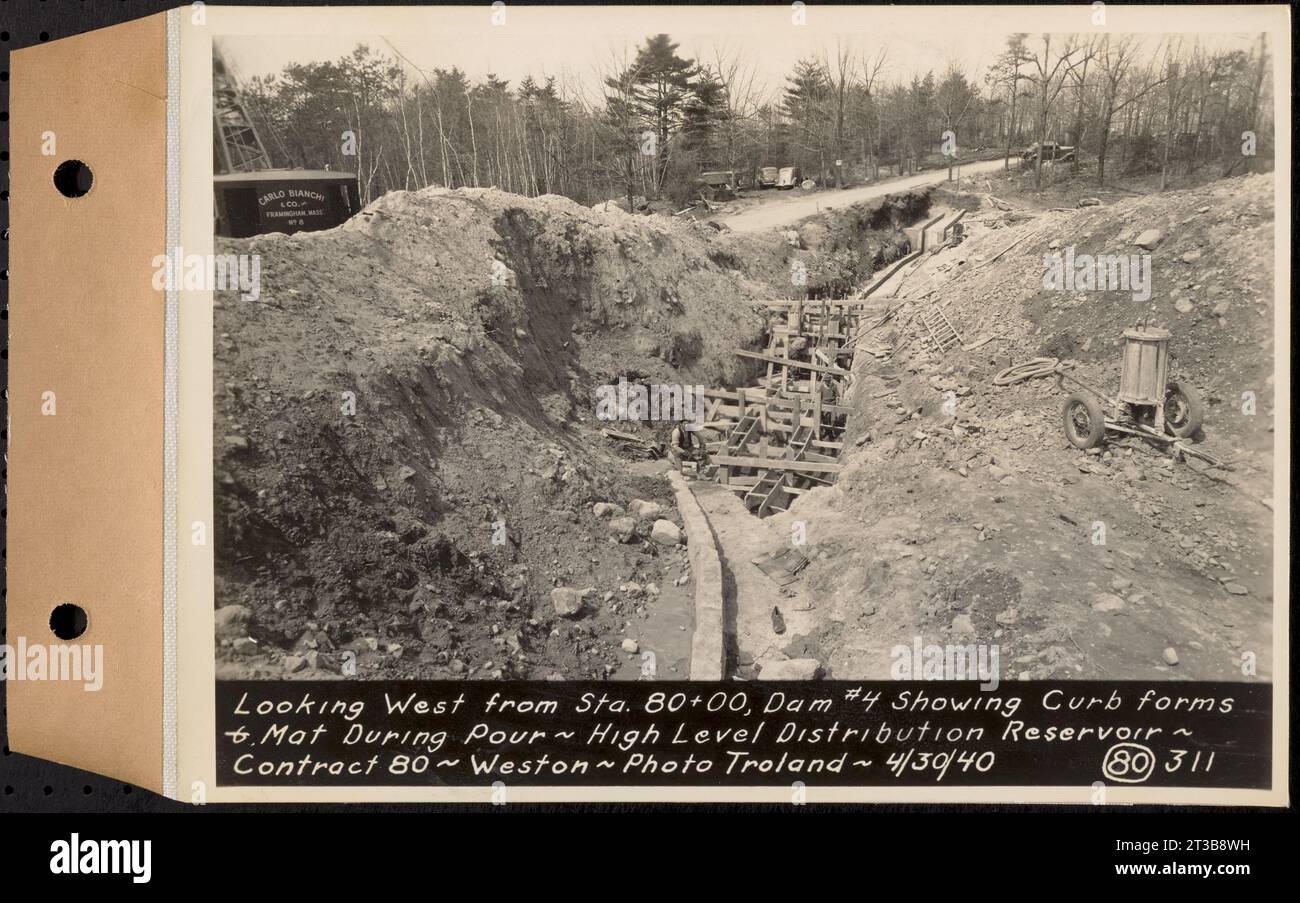 Contract No. 80, High Level Distribution Reservoir, Weston, looking ...