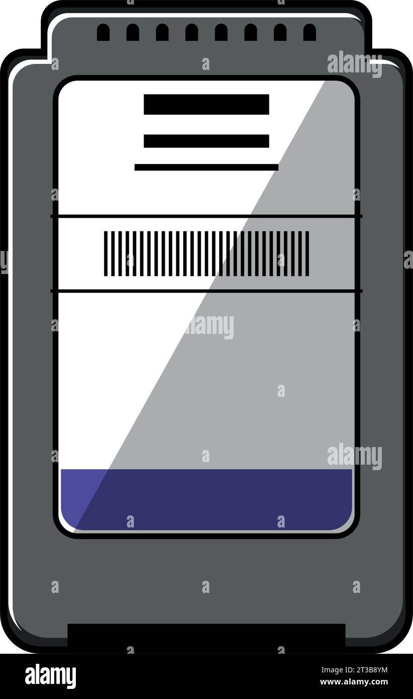 paper ink cartridge cartoon vector illustration Stock Vector Image ...