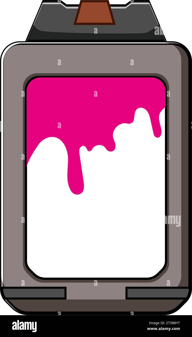 plastic ink cartridge cartoon vector illustration Stock Vector Image ...