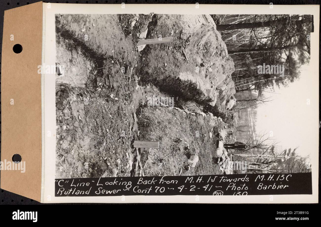 Contract No. 70, WPA Sewer Construction, Rutland, 'C' line, looking ...