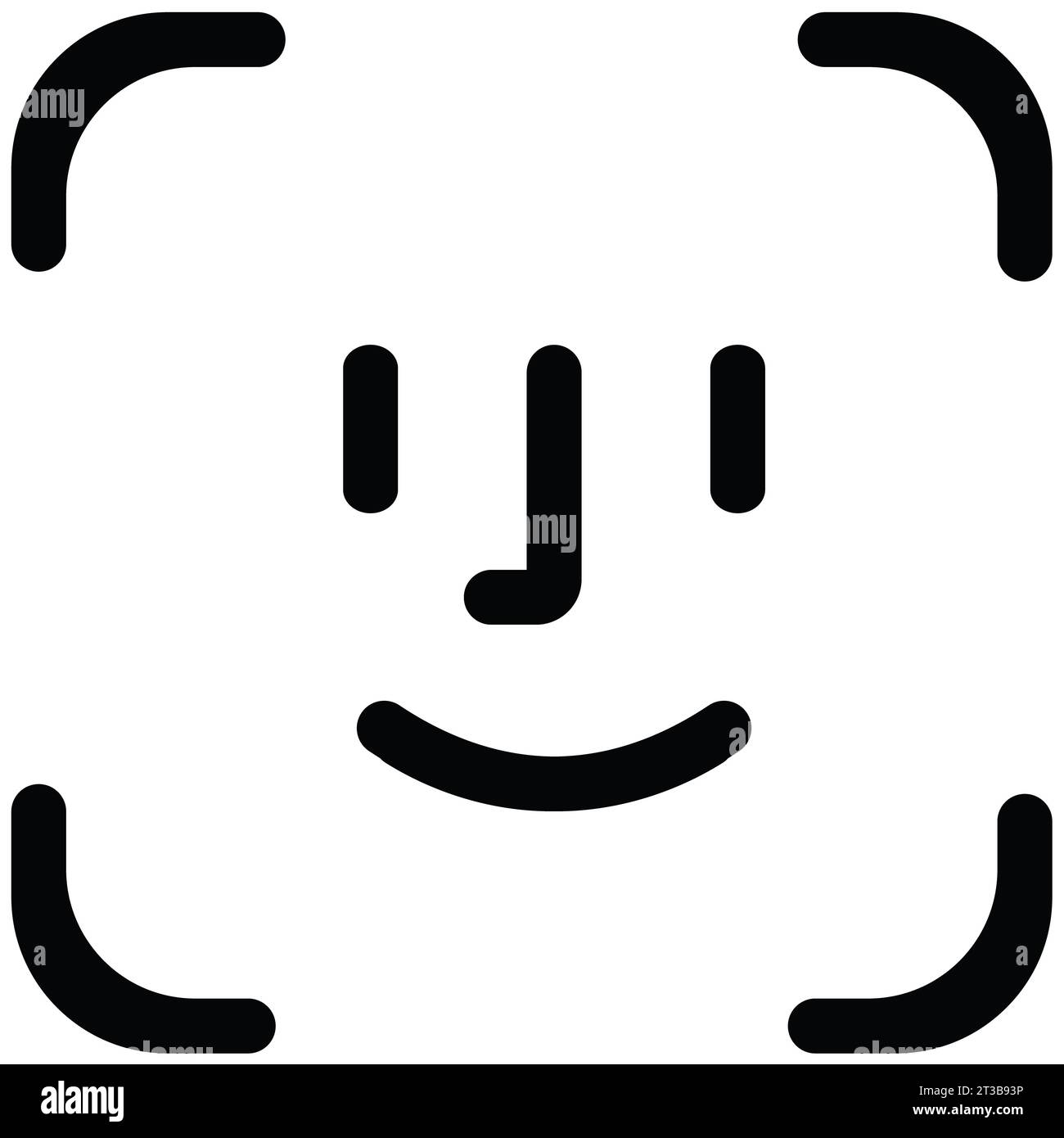 Face identification icon. Face id sign. Facial recognition system ...