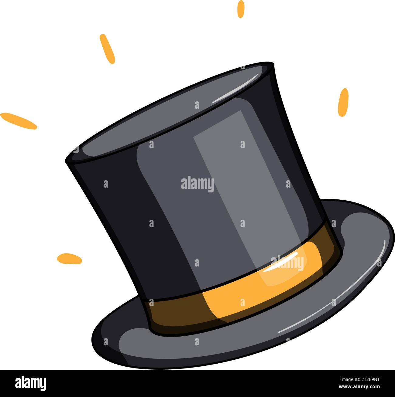 black magician hat cartoon vector illustration Stock Vector Image & Art ...