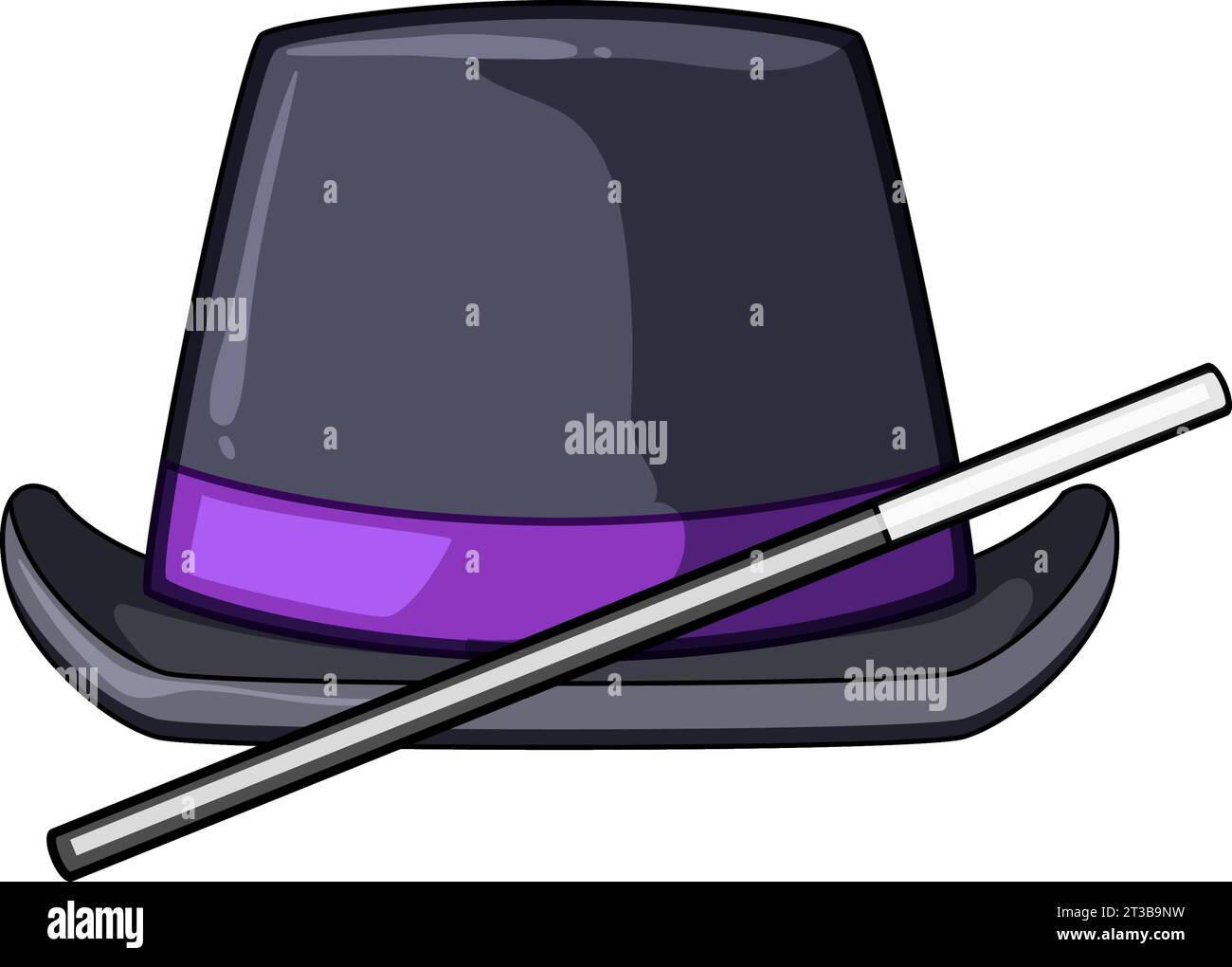 show magician hat cartoon vector illustration Stock Vector Image & Art ...