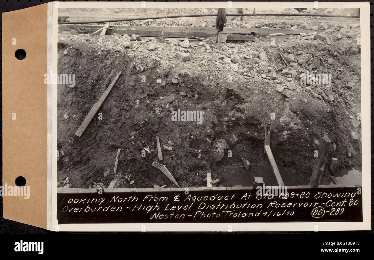 Contract No. 80, High Level Distribution Reservoir, Weston, looking ...