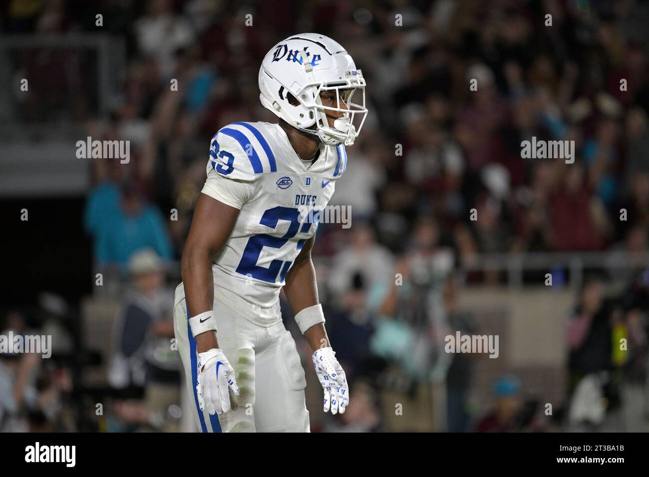 Duke safety Terry Moore (23) sets up for a play during the second half ...