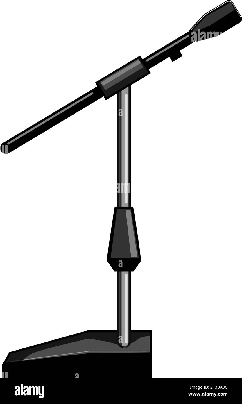 audio microphone stand cartoon vector illustration Stock Vector Image ...