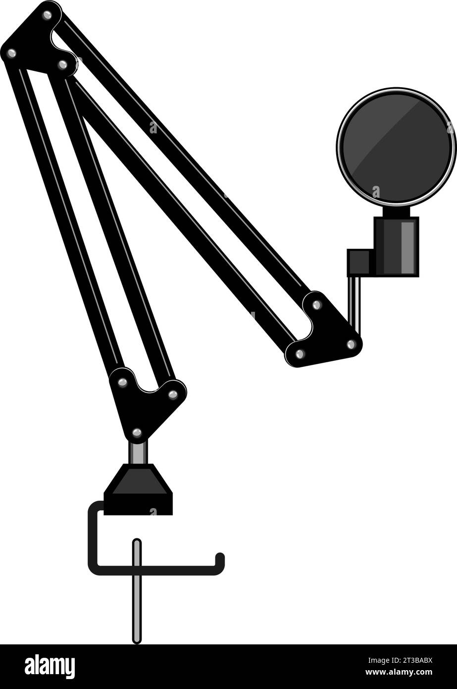 music microphone stand cartoon vector illustration Stock Vector Image ...