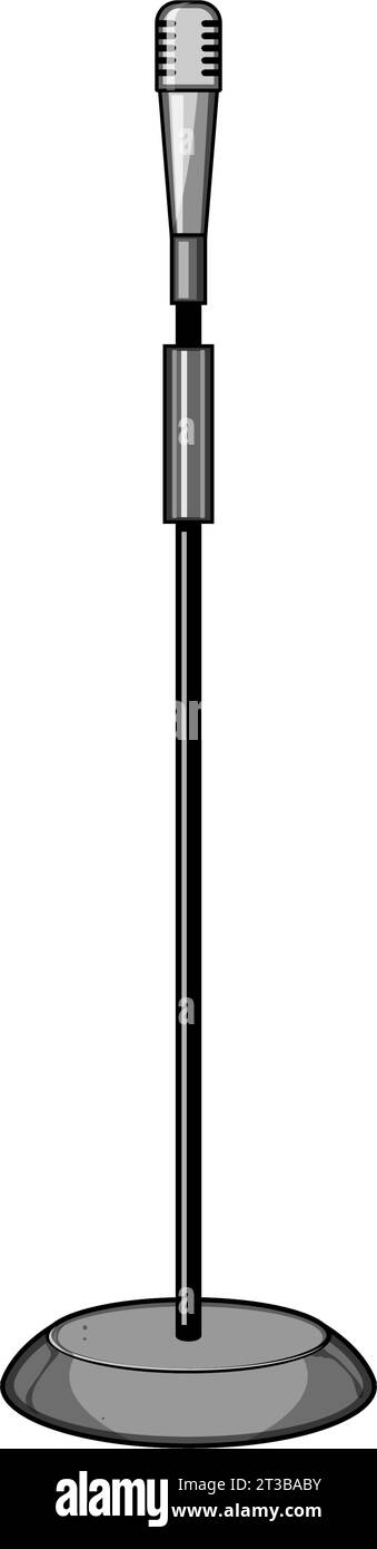 speech microphone stand cartoon vector illustration Stock Vector Image ...