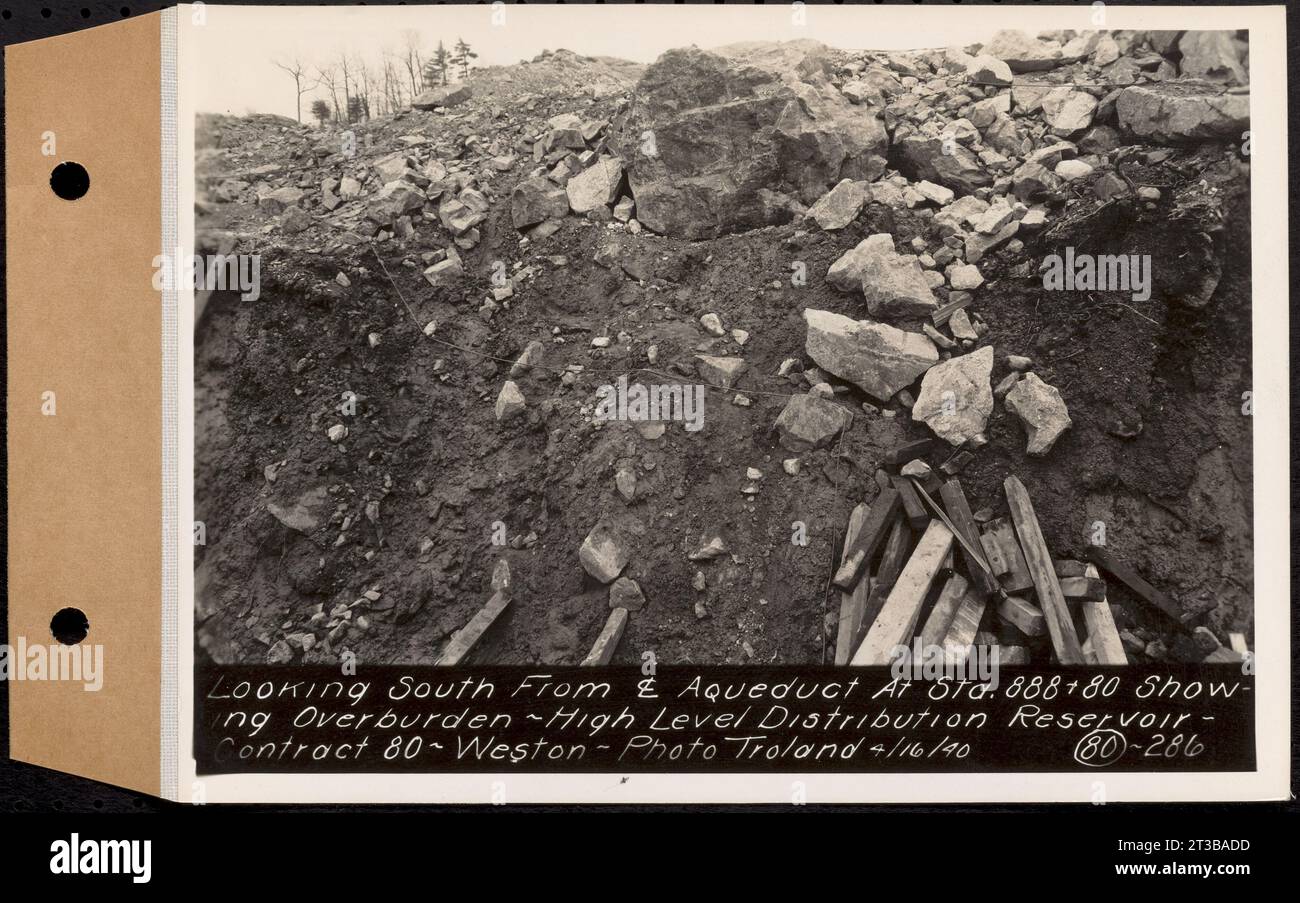 Contract No. 80, High Level Distribution Reservoir, Weston, looking ...