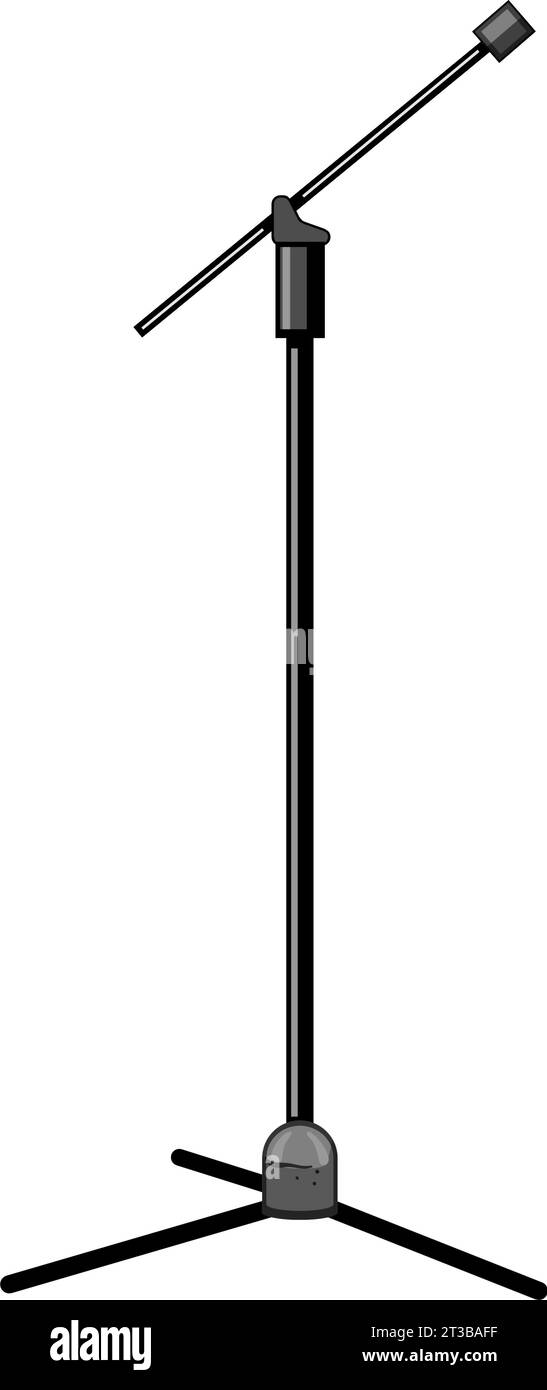 radio microphone stand cartoon vector illustration Stock Vector Image ...