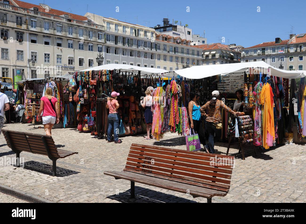 Outdoor Street Market, Lisbon, Portugal Stock Photo - Alamy