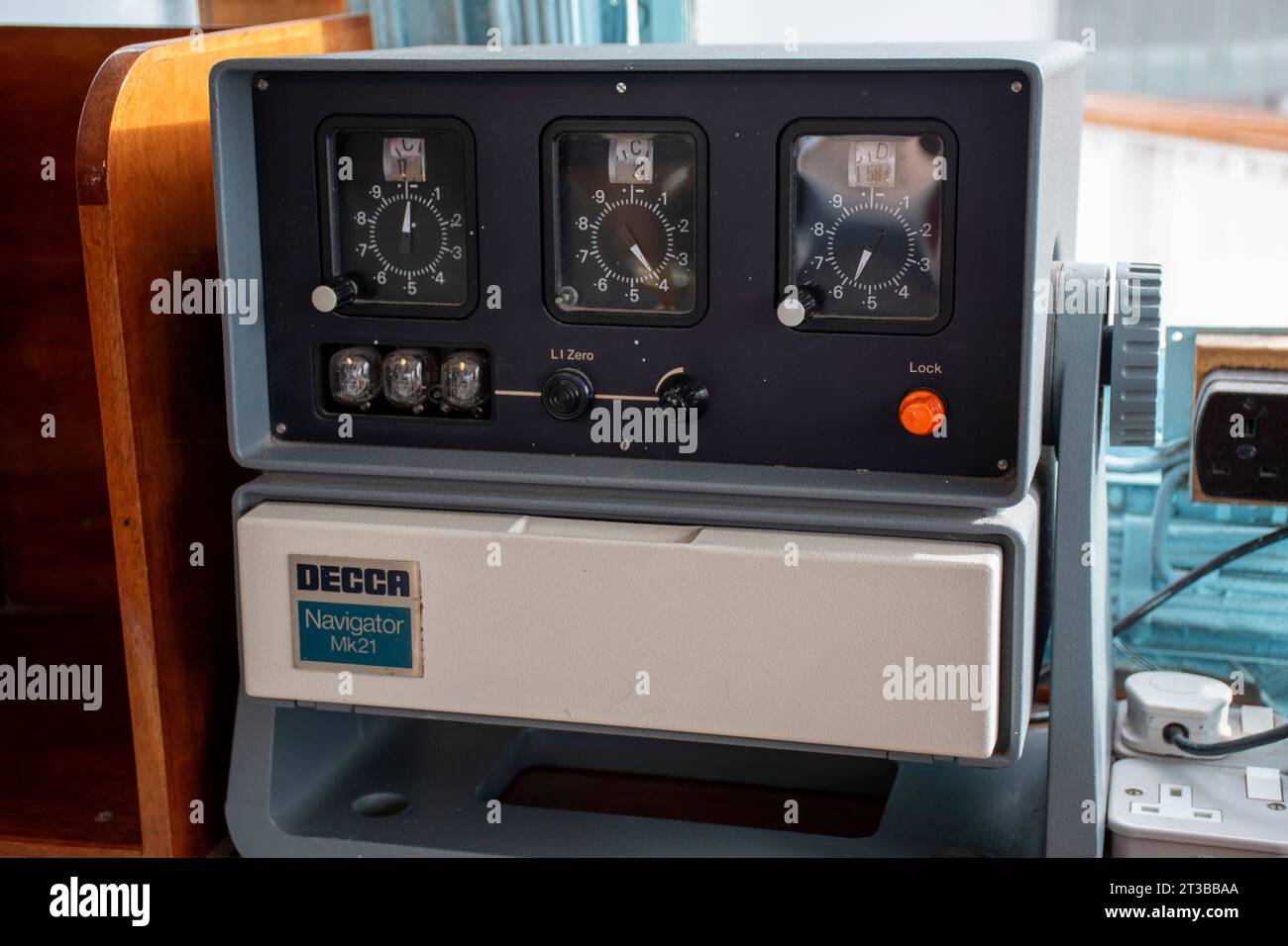 Decca Navigator Mk 21 on the bridge of the Royal Yacht Britannia Stock ...
