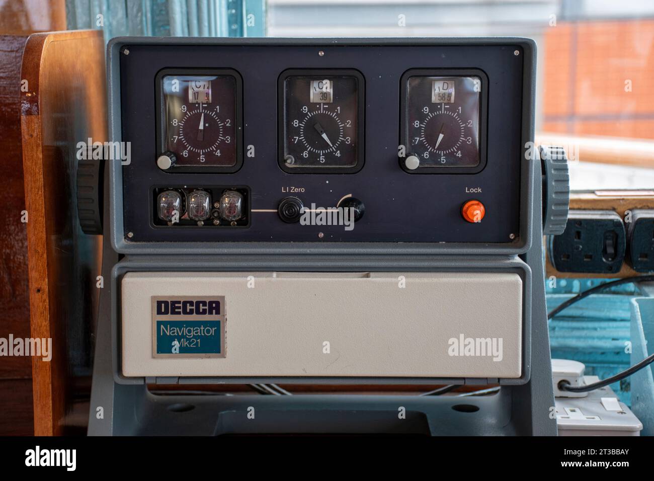 Decca Navigator Mk 21 on the bridge of the Royal Yacht Britannia Stock ...