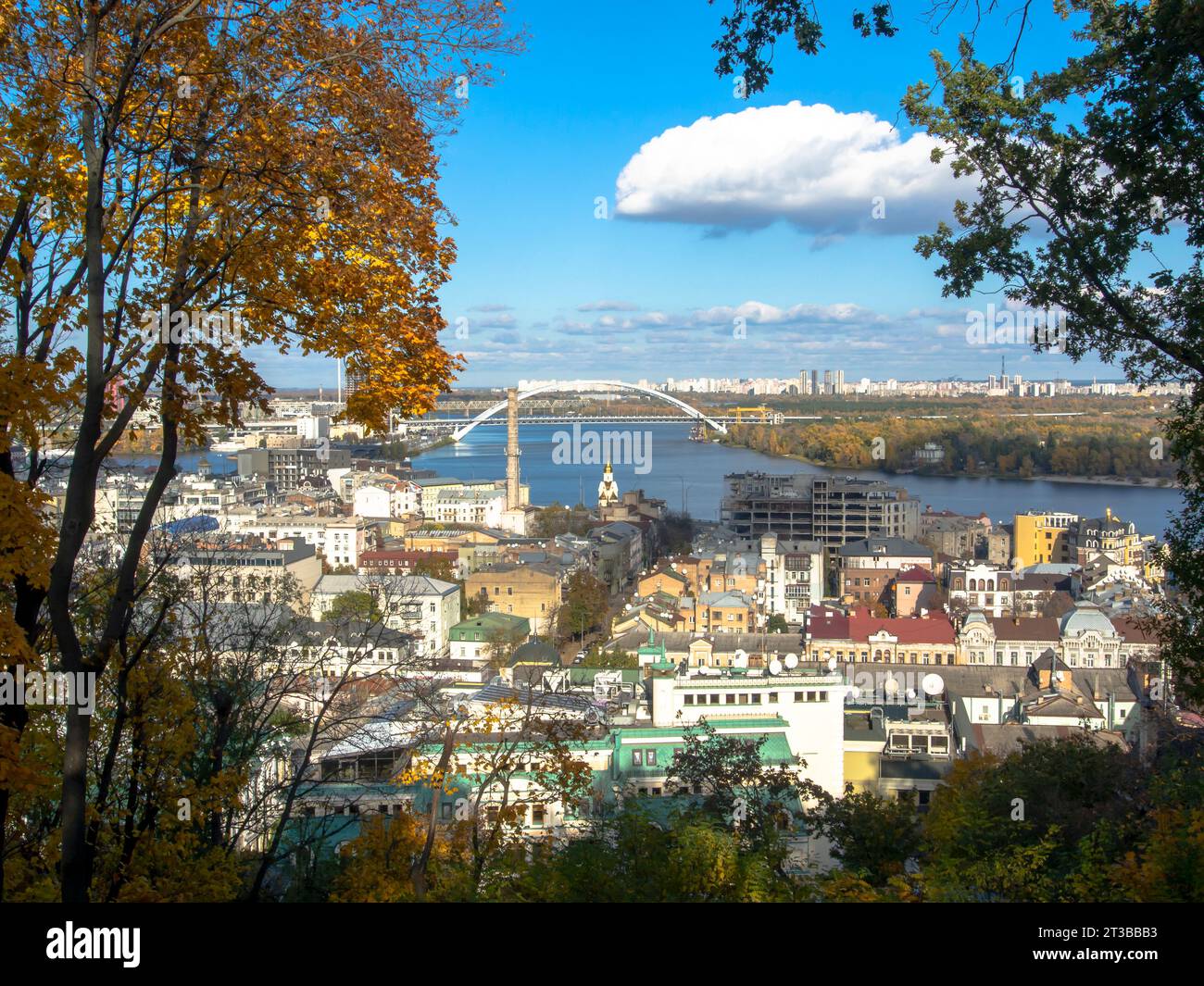 Downtown of Kyiv, Ukraine in autumn. Views of historic architecture and ...