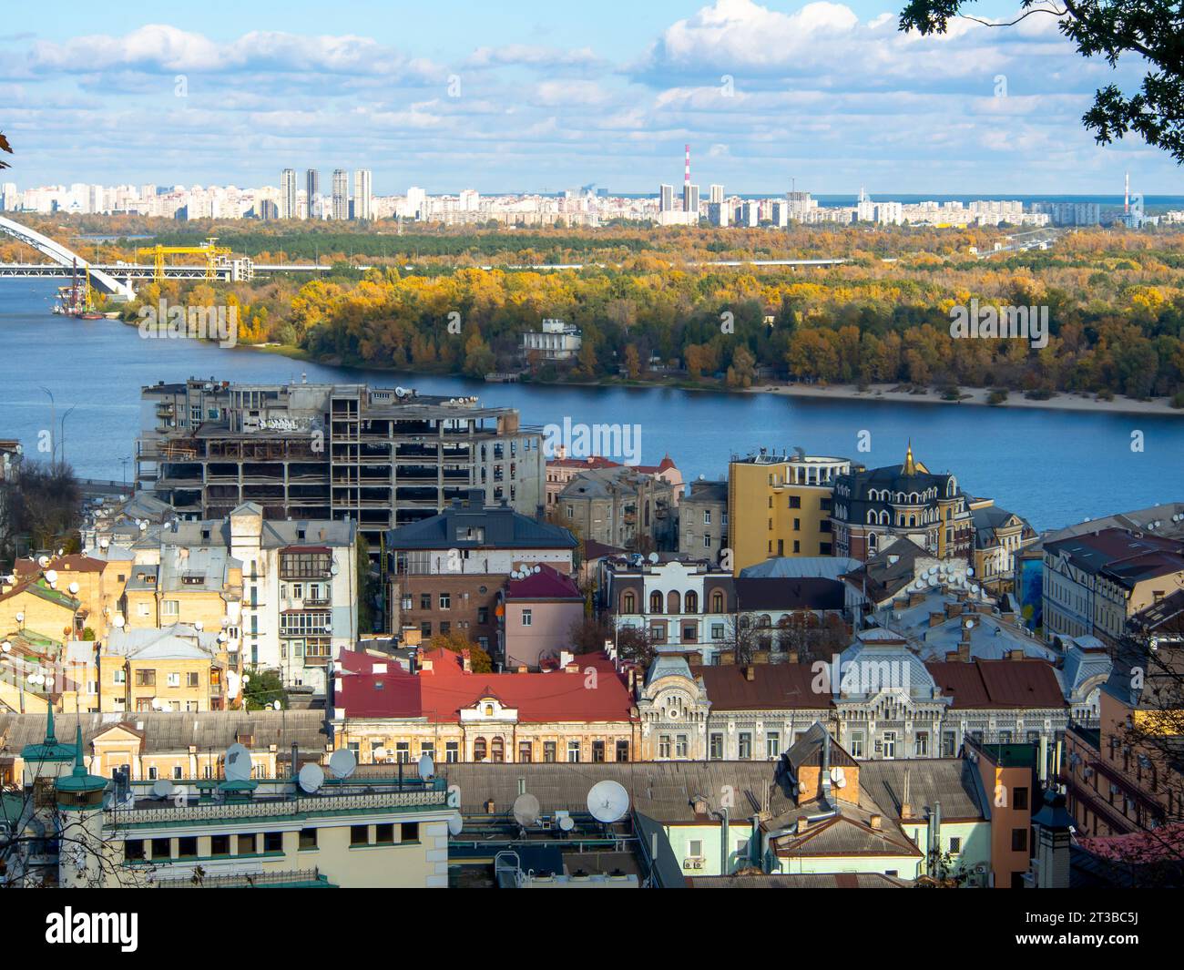 Downtown of Kyiv, Ukraine in autumn. Views of historic architecture and ...