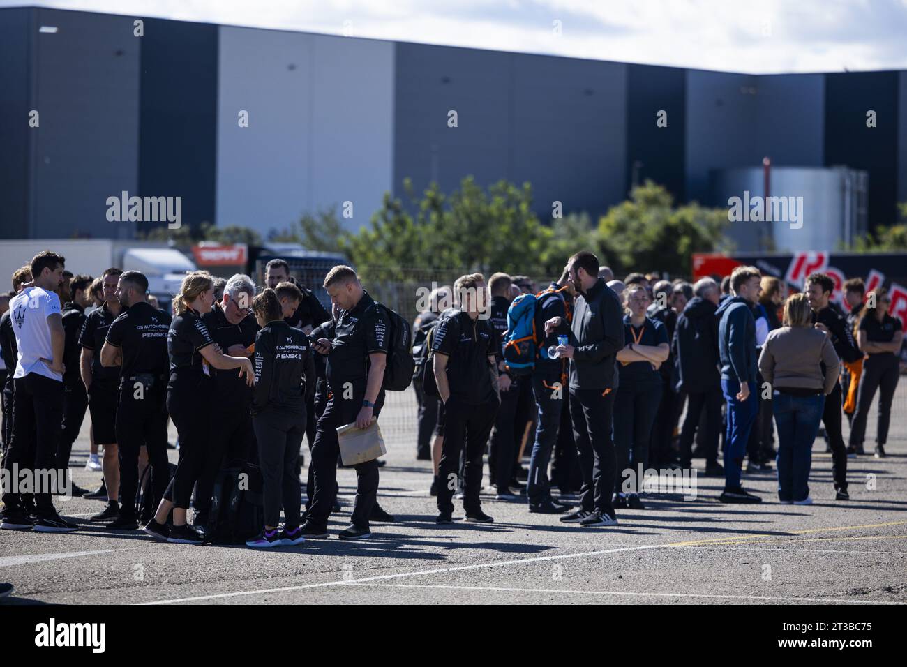 Formula E paddock being evacuated after the fire detected in the pit ...