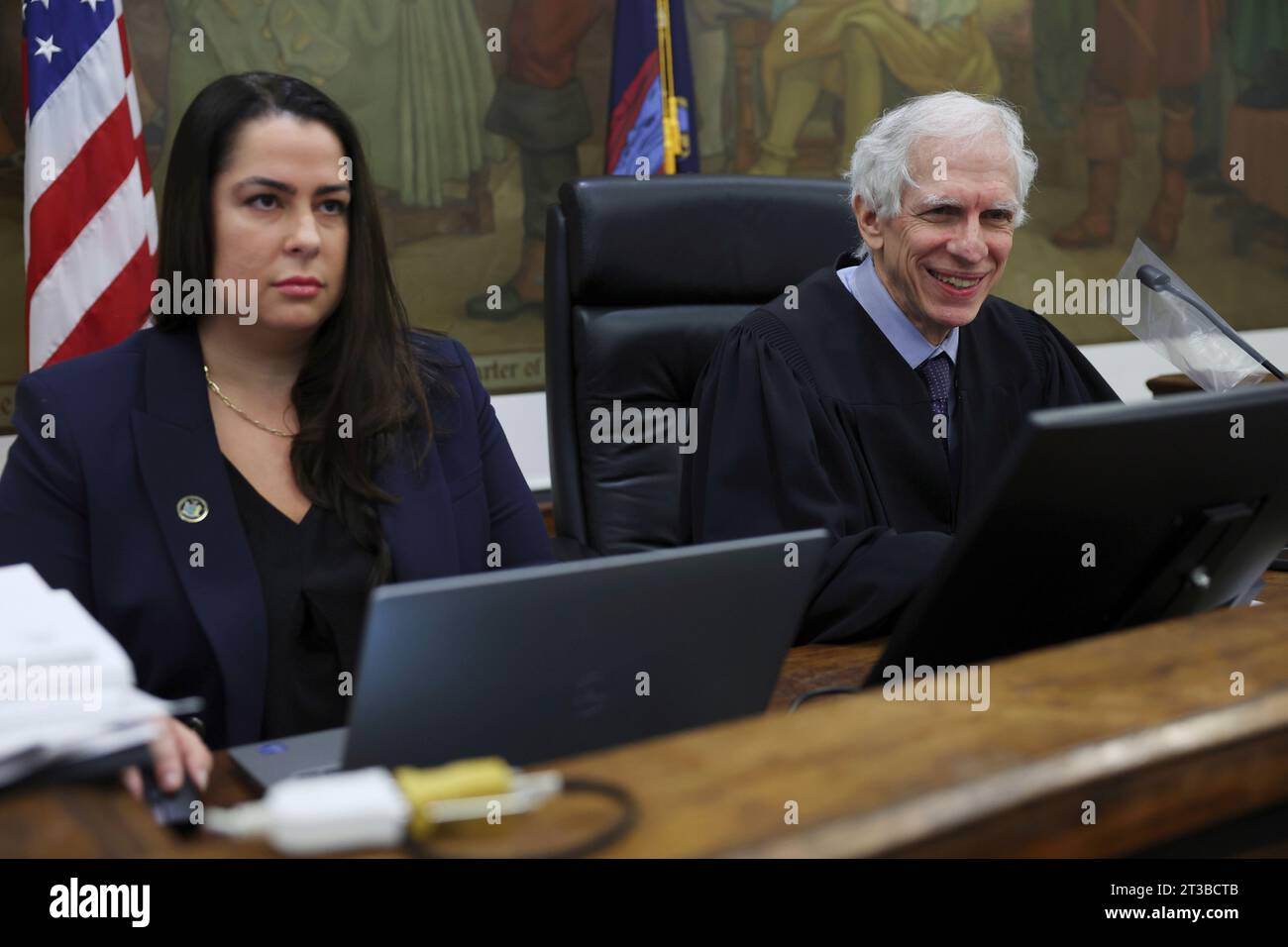 Judge Arthur F. Engoron presides over former President Donald Trump's ...