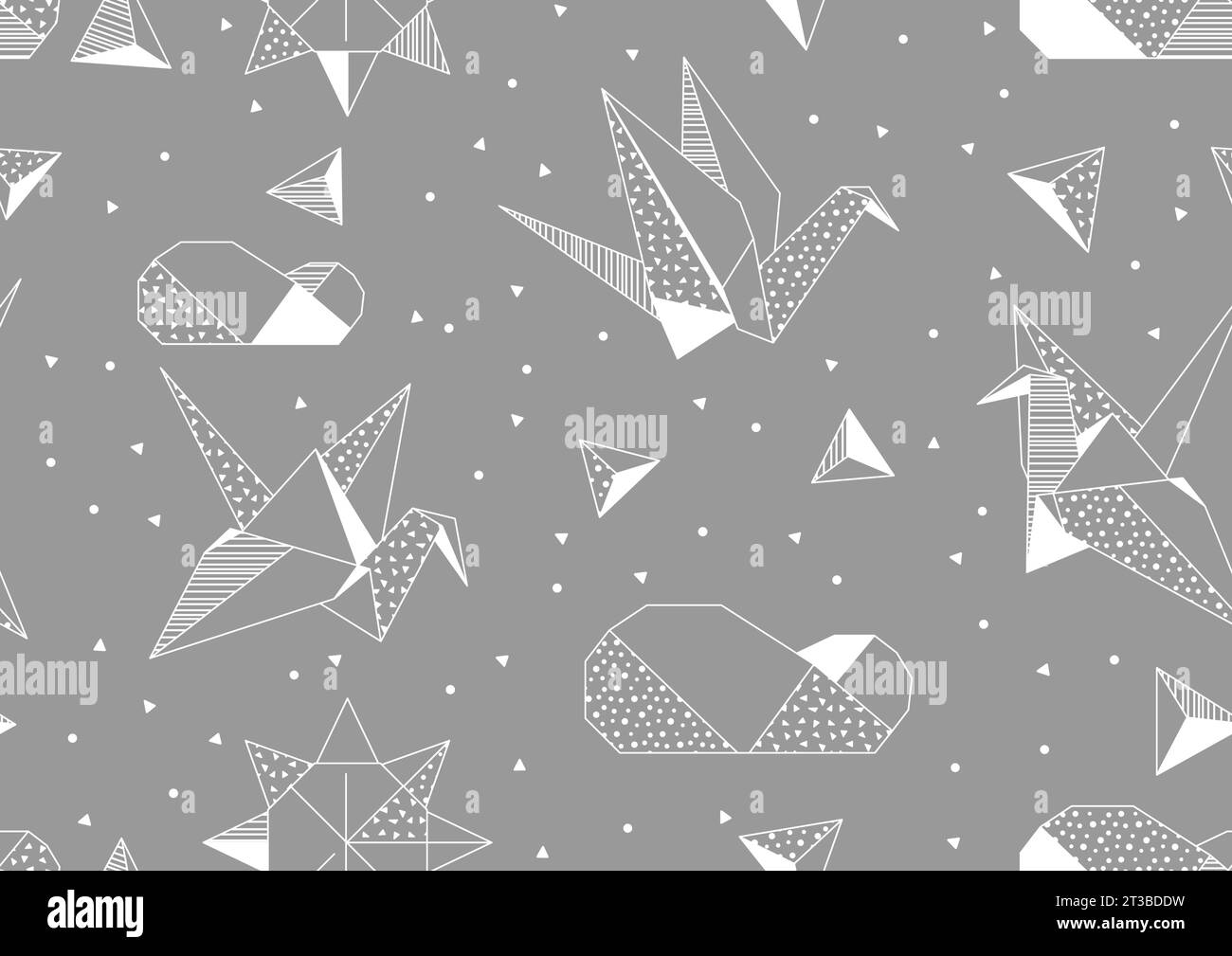 Pattern with origami figures. Abstract geometric background Stock ...