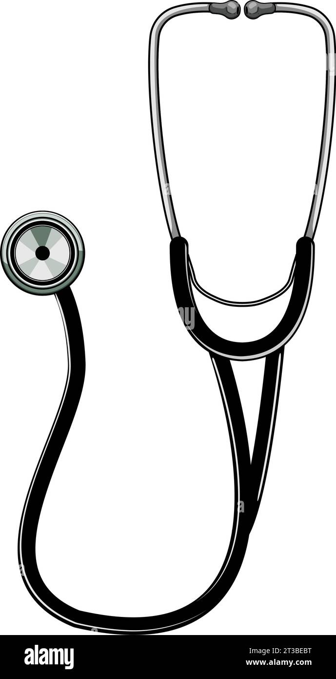 stethoscope stethoscope cartoon vector illustration Stock Vector Image ...